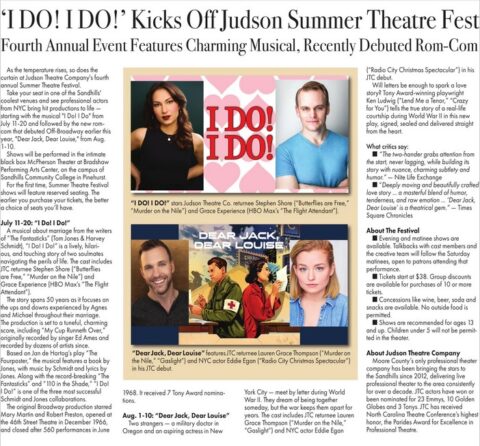 Wow! Read about the Summer Theatre Festival 2025 - Judson Theatre Company